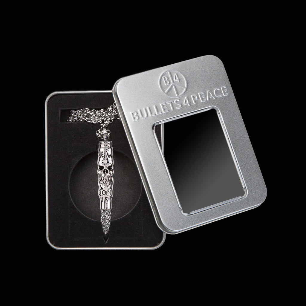 Bullet Jewelry: Engraved "Skull" - Swarovski – Bullets 4 Peace