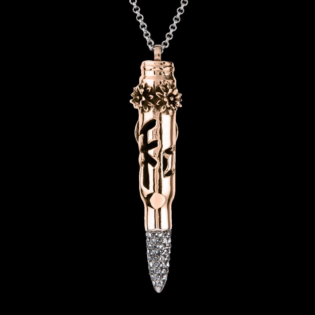 Bullet Jewelry: Engraved Rose Gold "Peace Of Tao - Swarovski – Bullets ...