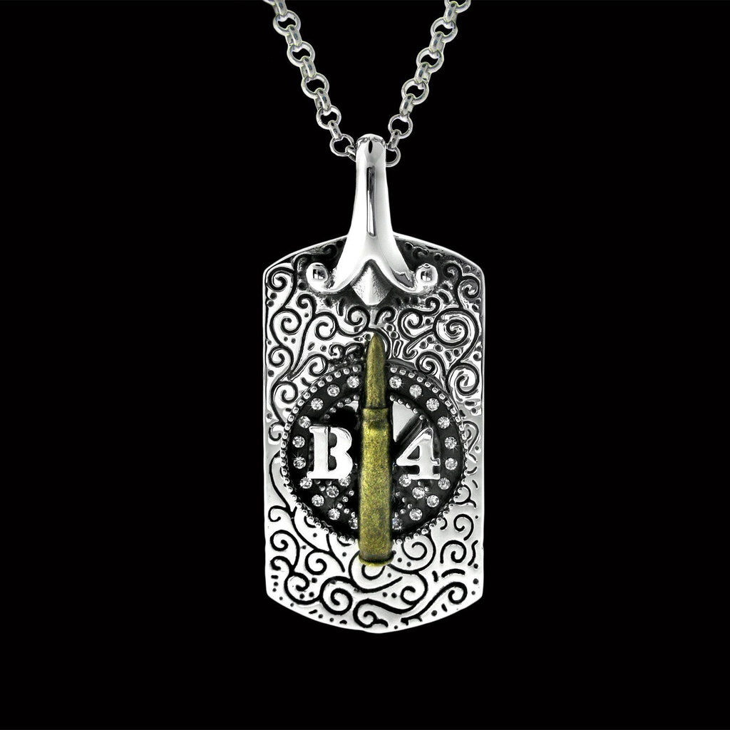 Bullet jewelry: B4P Logo Dog-Tag – Bullets 4 Peace