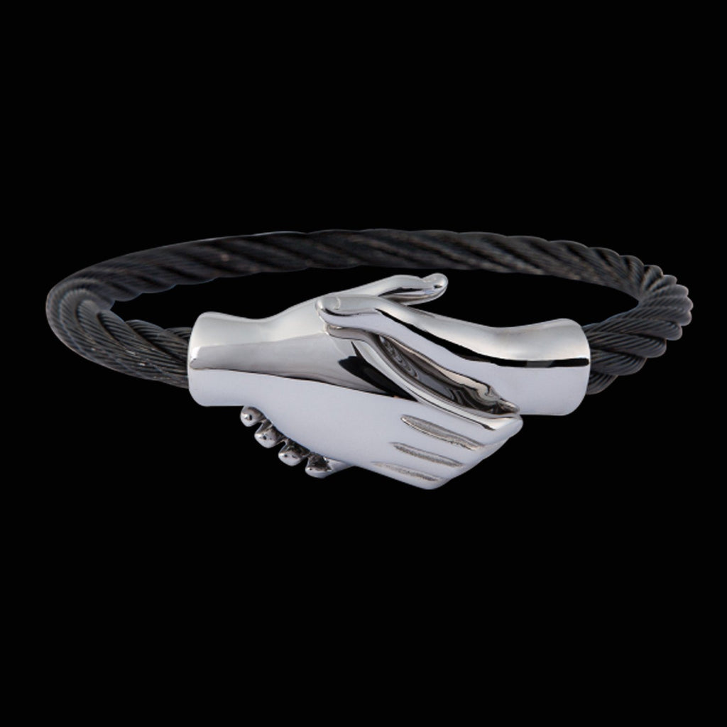 Lend a Hand Bracelet - Black – Bullets 4 Peace
