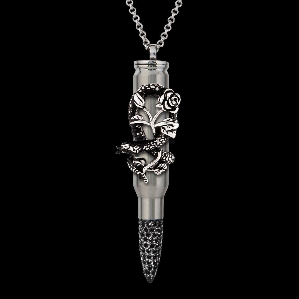 Bullet Jewelry: Pure Snake & Rose - Black Swarovski – Bullets 4 Peace